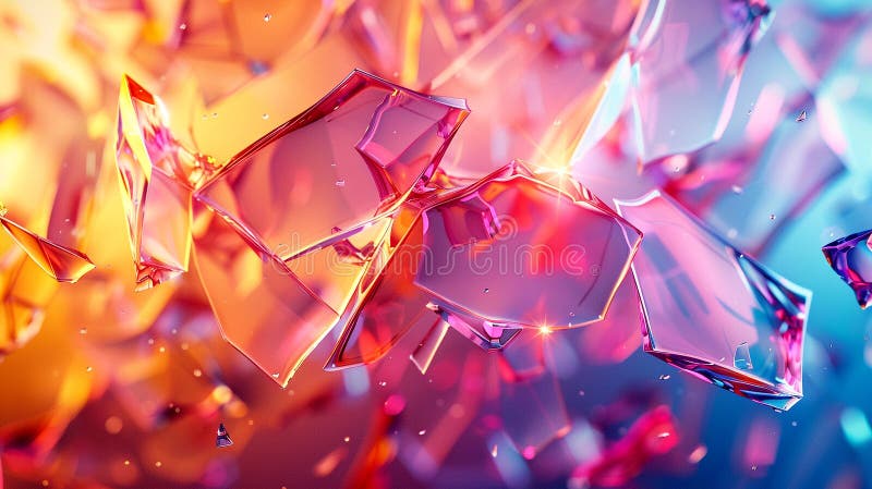 Shattered glass abstract stock illustration. Illustration of broken ...