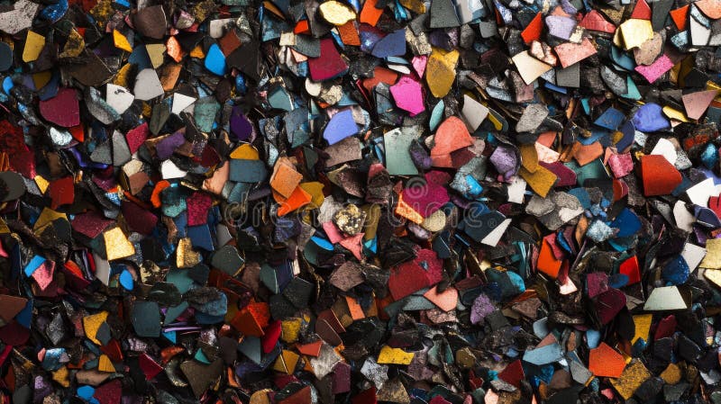 Colorful Shattered Fragments Form Abstract Design Stock Illustration ...