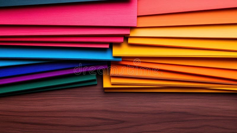 Colorful Sheets Arranged in Layers Stock Illustration - Illustration of ...