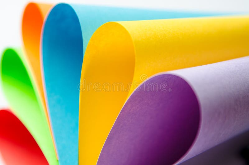Colorful Sheets of Color Paper, Abstract Background Stock Photo - Image ...