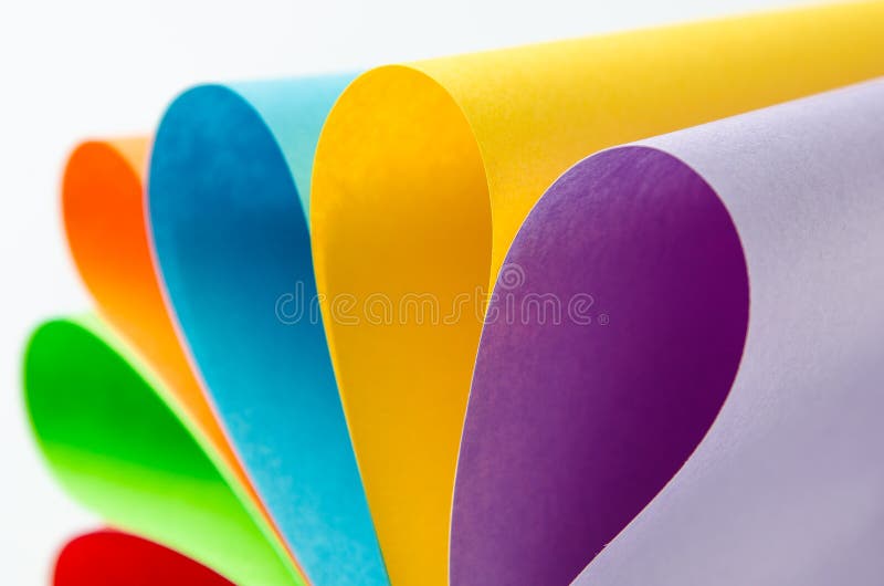Colorful Sheets of Color Paper, Abstract Background Stock Image - Image ...