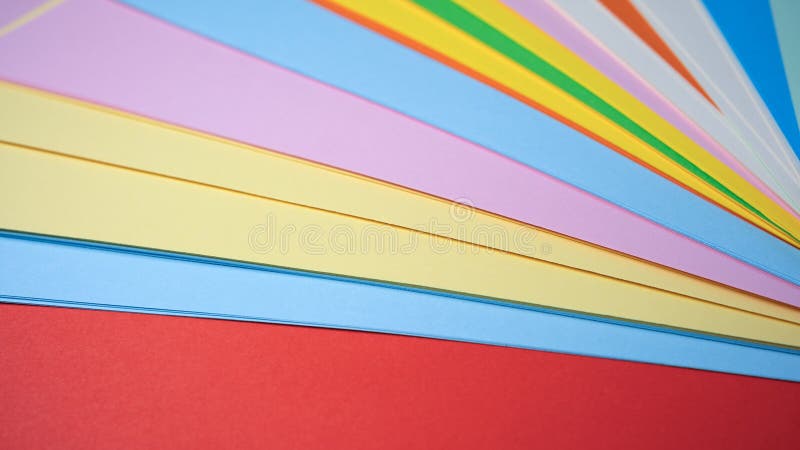 Colorful Sheets of Paper Arranged in a Vibrant Display Stock Image ...