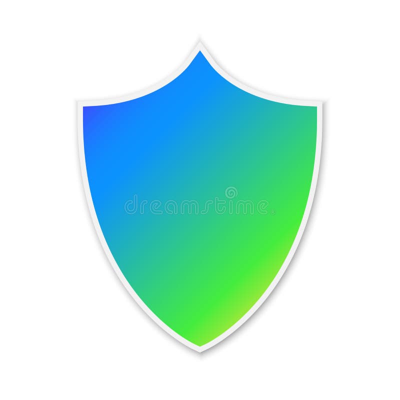 Colorful Shield icon stock illustration. Illustration of shape - 163080739