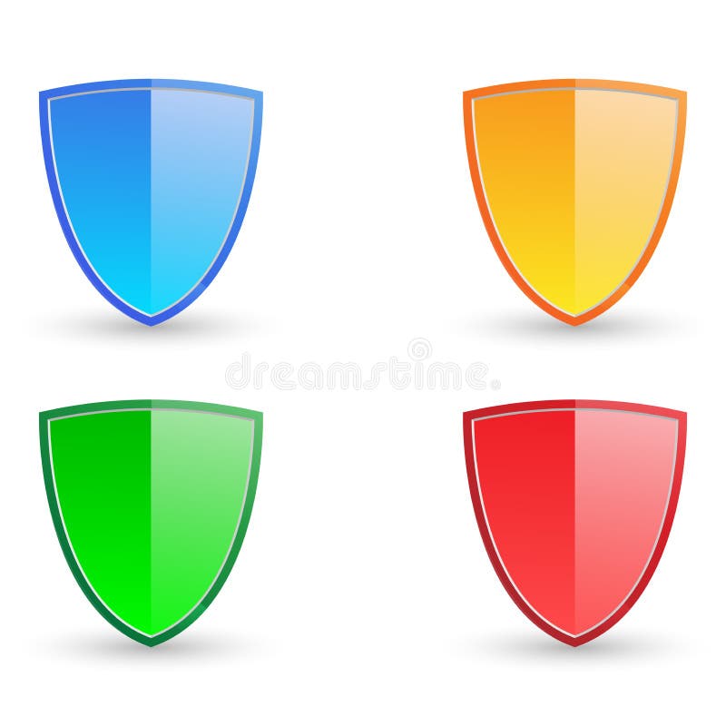 Colorful shield stock vector. Illustration of frame, design - 8606008