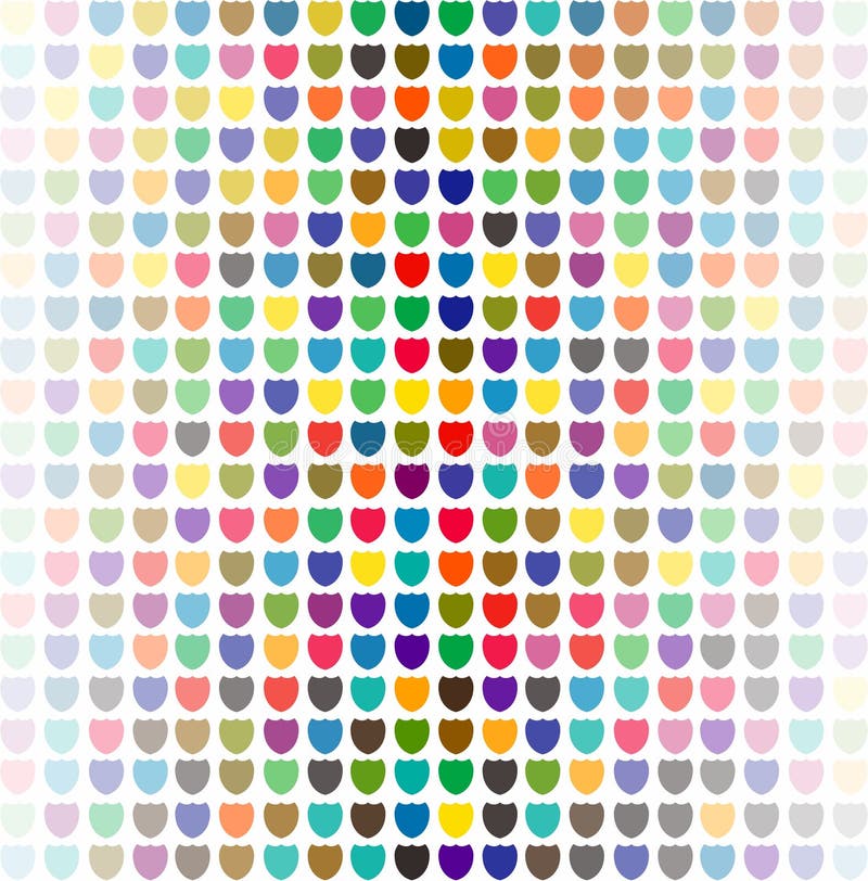 Colorful of Shield Pattern Wallpaper Stock Illustration - Illustration ...