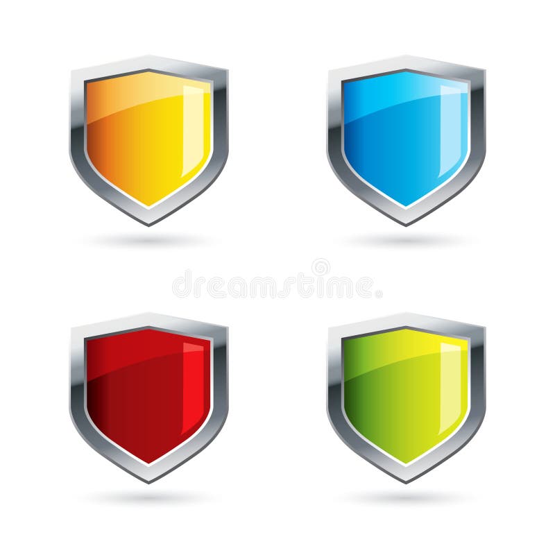 Shield icon stock vector. Illustration of cover, blue - 8142096