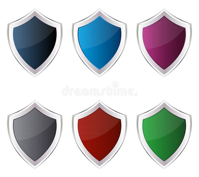 Set of shields stock vector. Illustration of medieval - 25943681