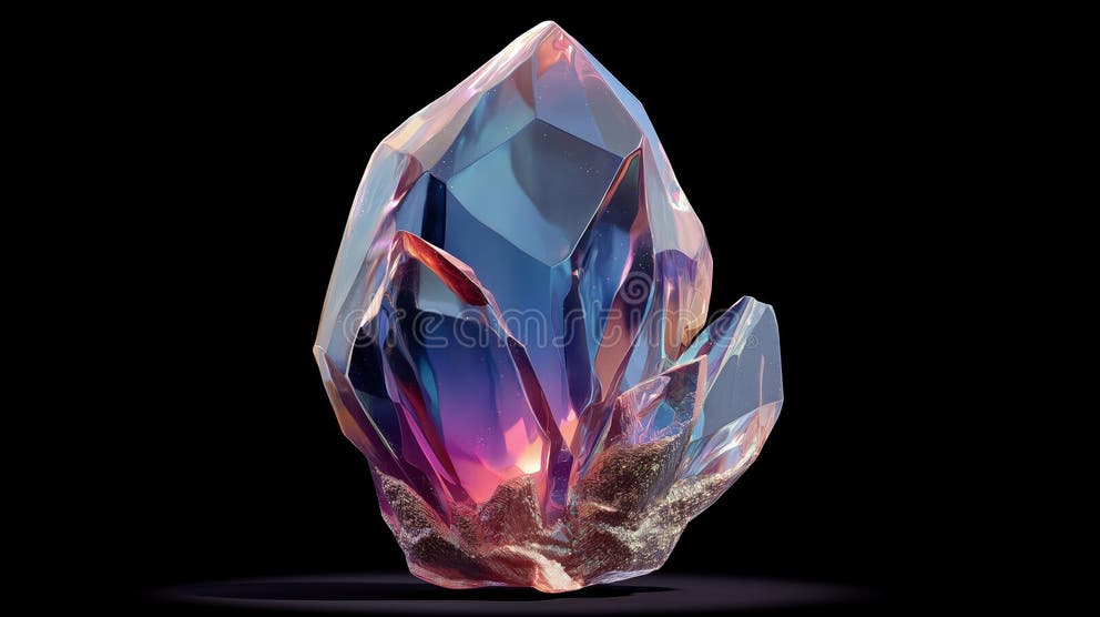 Colorful Shining Crystal Gem Stock Image - Image of elegant, beauty ...