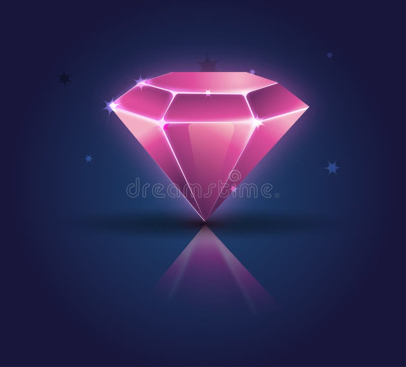 Colorful Shiny Bright Crystals. Diamond Crystal Stock Illustration ...