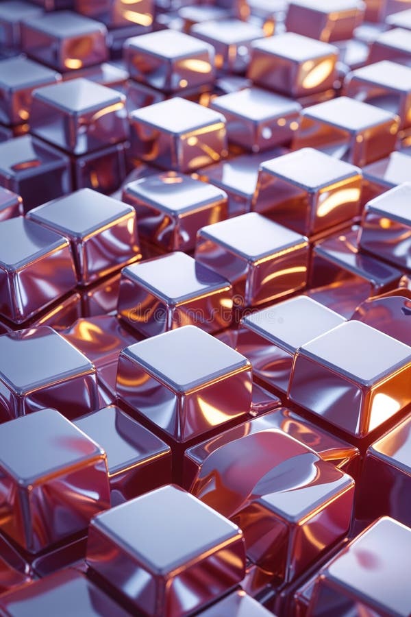 Colorful and Shiny 3D Cubes Interlock To Form a Captivating Abstract ...
