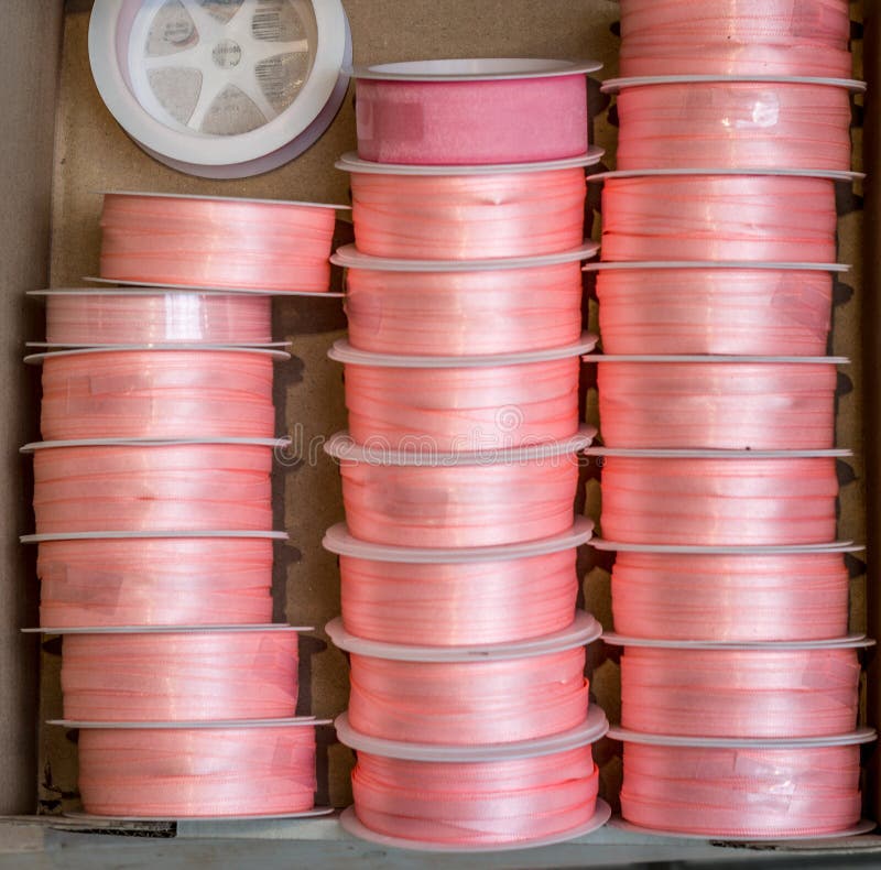 Colorful Shiny Gift Wrapping Ribbons - 3 Stock Image - Image of ...