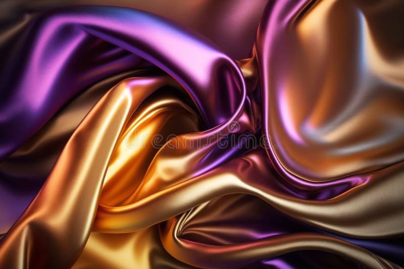 Colorful Shiny Silk Texture. Generative AI. Stock Photo - Image of ...