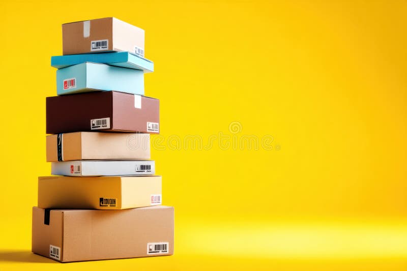 Colorful Shipping Containers Stacked in a Busy Industrial Port Yard ...