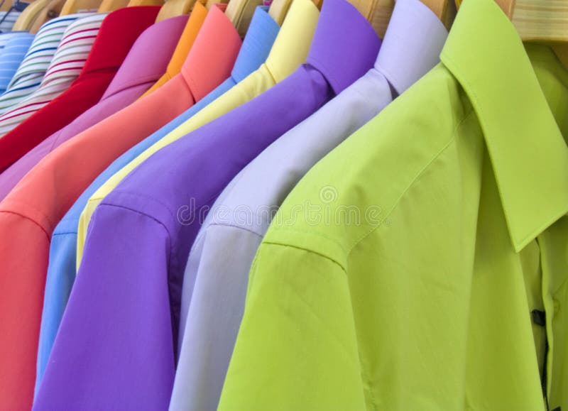 Colorful shirts stock image. Image of fashion, shopping - 25117621