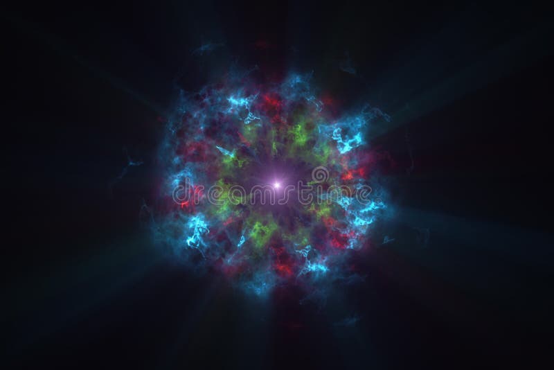 Colorful Shock Wave Consisting Particles. VFX Elements, Graphic ...
