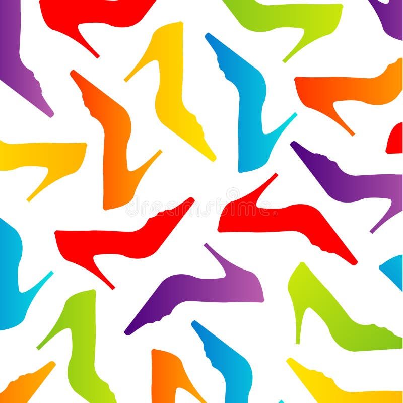 Colorful Shoe prints stock vector. Illustration of foot - 25918483