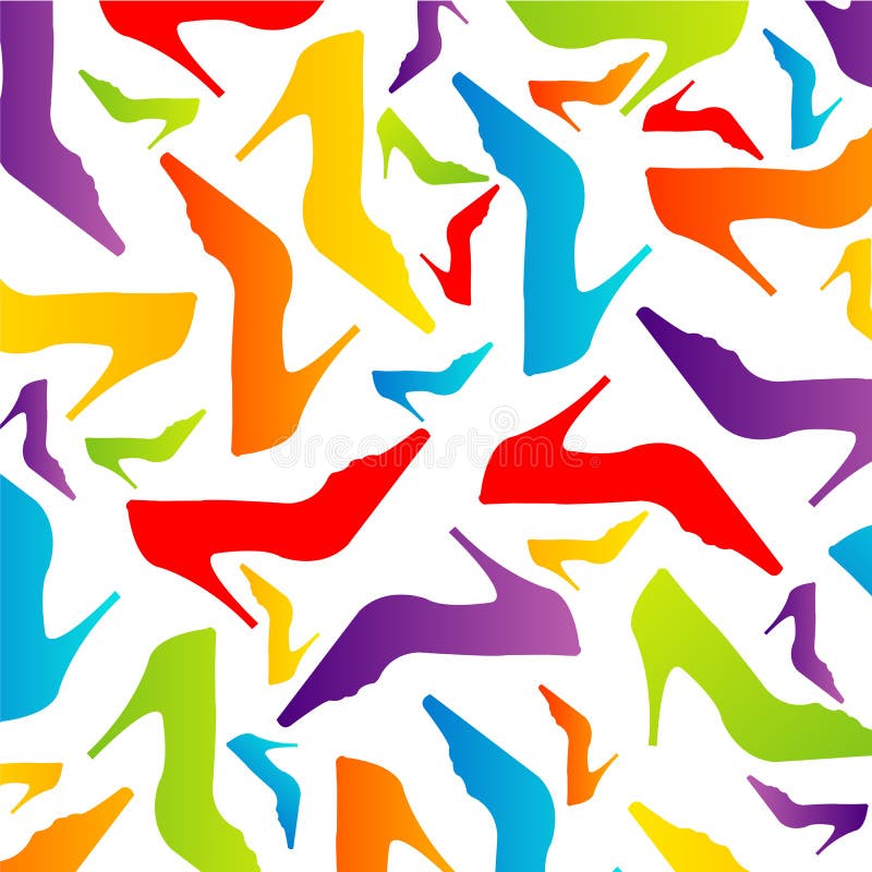 Colorful Shoe prints stock vector. Illustration of foot - 25918483