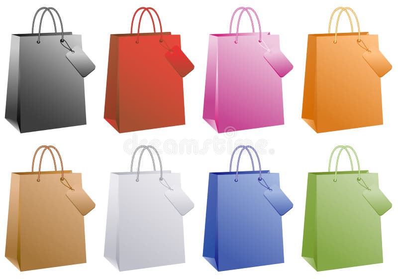 Shopping package vector stock vector. Illustration of colored - 5097003