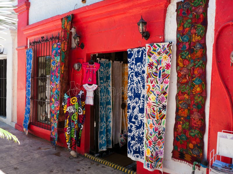 Colorful Shops in Small Town Mexico Stock Photo - Image of baja ...