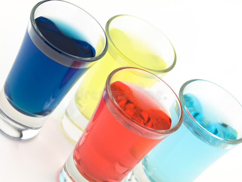 Colorful Shot Glasses stock image. Image of glass, purple - 7304543