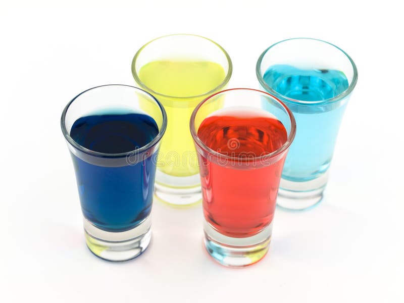Colorful Shot Glasses stock image. Image of whiskey, booze - 7304521