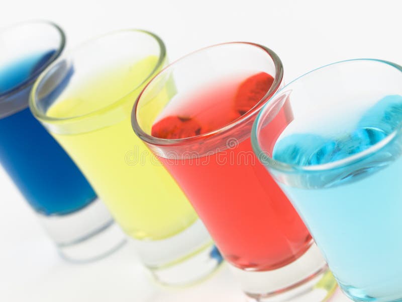 Colorful Shot Glasses Stock Image Image Of Alcohol Blue 7304615