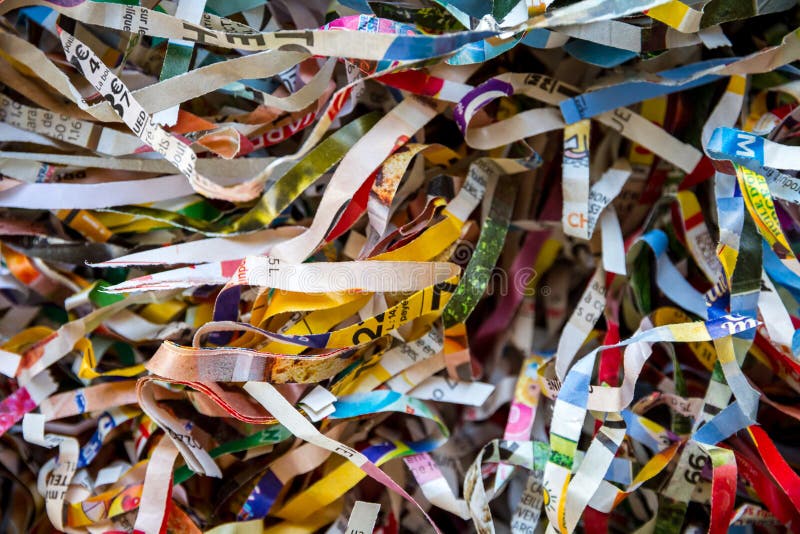 Colorful Shredded Papers Wallpaper Stock Photo - Image of garbage ...