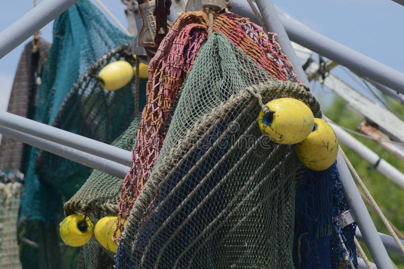 Colorful Shrimp Nets Closeup Editorial Stock Photo - Image of seafood ...