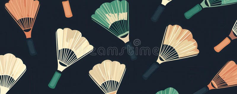 Colorful Shuttlecock Pattern for Badminton Enthusiasts Stock Photo ...