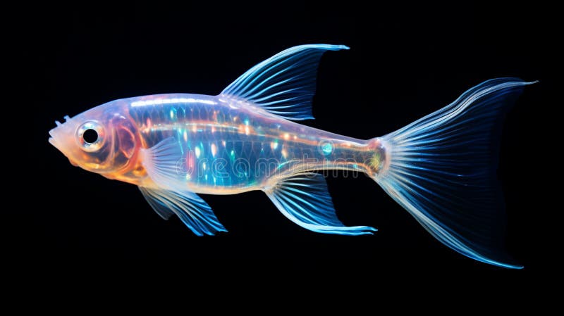The Colorful Siamese Glassfish. AI Generative Stock Illustration ...