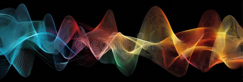 Colorful Signal Waves Illustrate AI Conversation Flow in a Dynamic and ...