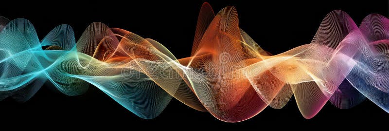 Colorful Signal Waves Represent AI Conversation Flow in a Dynamic and ...