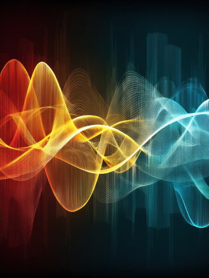 Colorful Signal Waves Represent AI Conversation Flow Illustrating ...