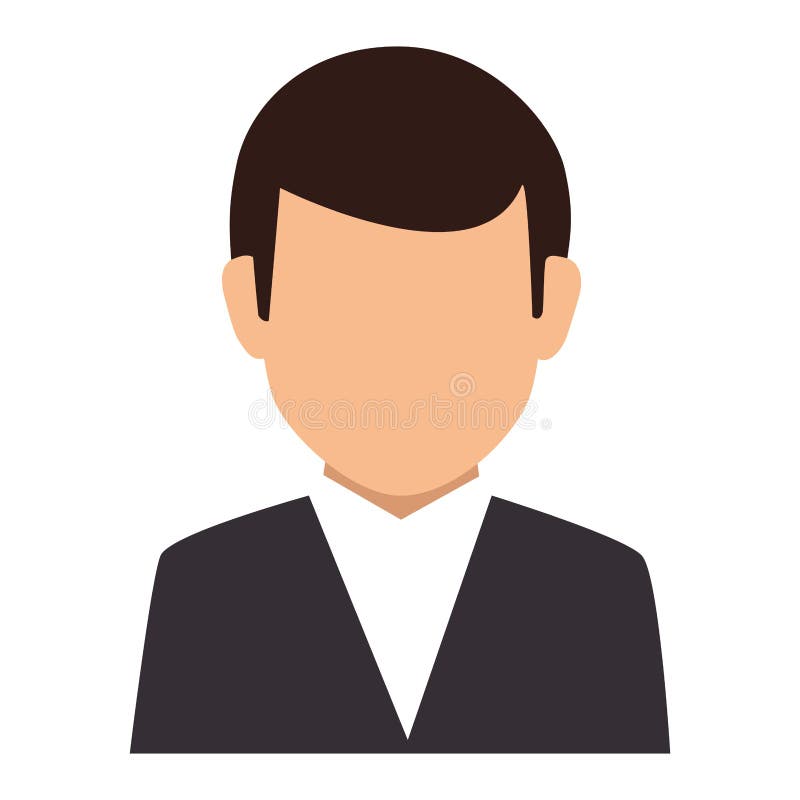 Faceless Man in a Suit with a Tie Stock Vector - Illustration of head ...