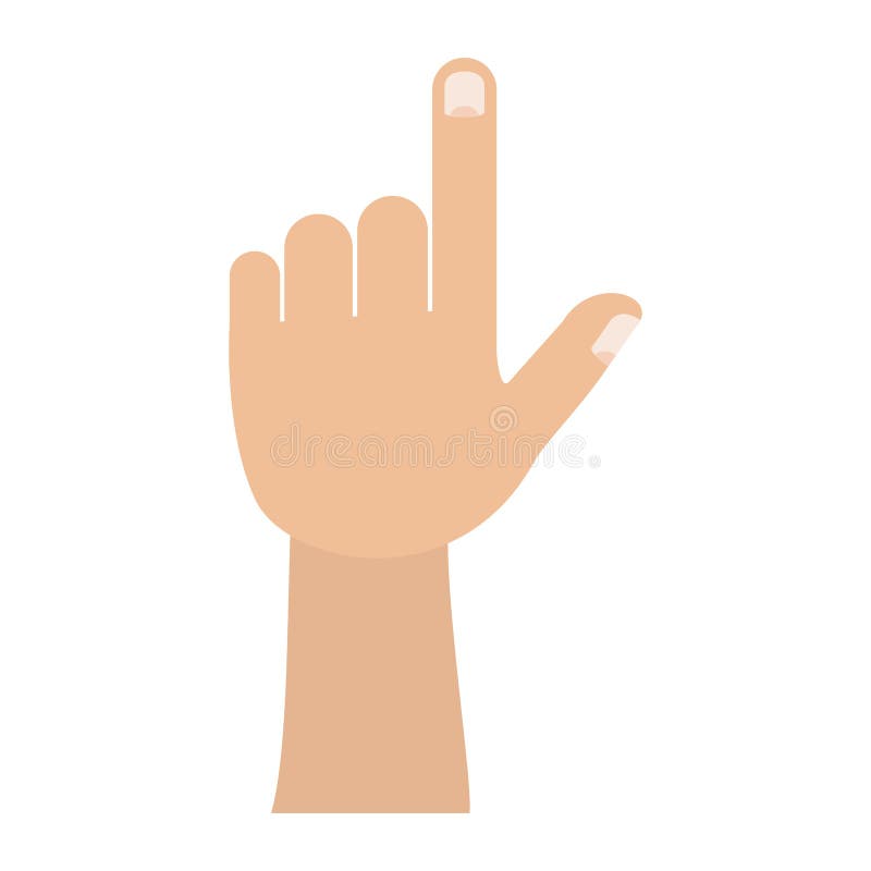 Colorful Silhouette Image of Left Hand Gesture Stock Vector ...