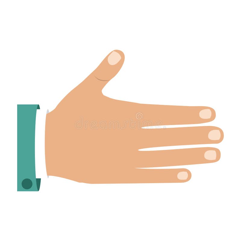 Colorful Silhouette with Right Hand Stock Vector - Illustration of team ...