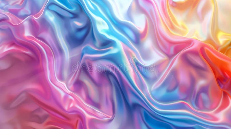 Colorful Silk Fabric Draped with Vibrant Hues Stock Photo - Image of ...
