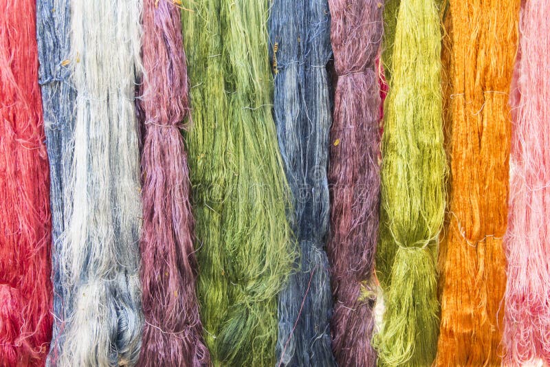 Colorful silk thread stock photo. Image of textile, soft - 48462314