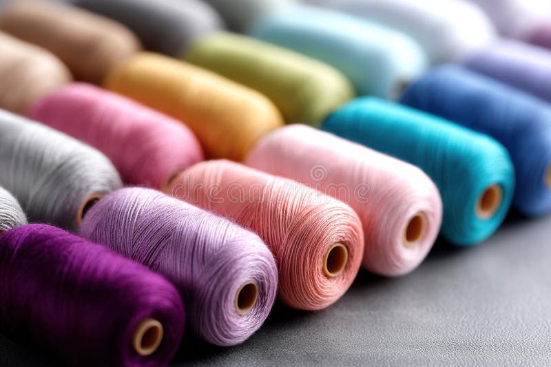Colorful Silk Threads Beautifully Arranged for Creative Projects or ...