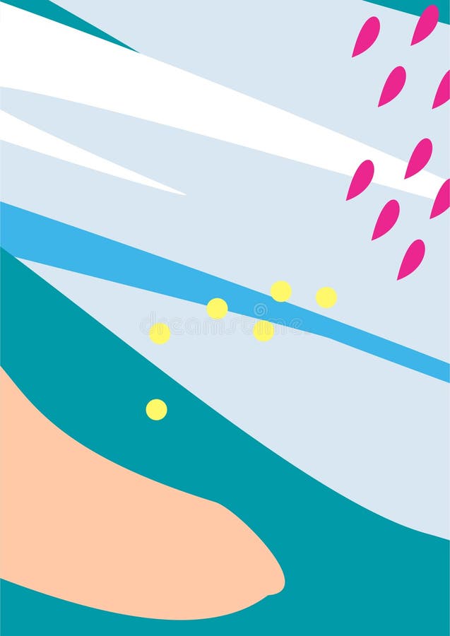 Colorful Simple Abstract Digital Art / Background Stock Illustration ...