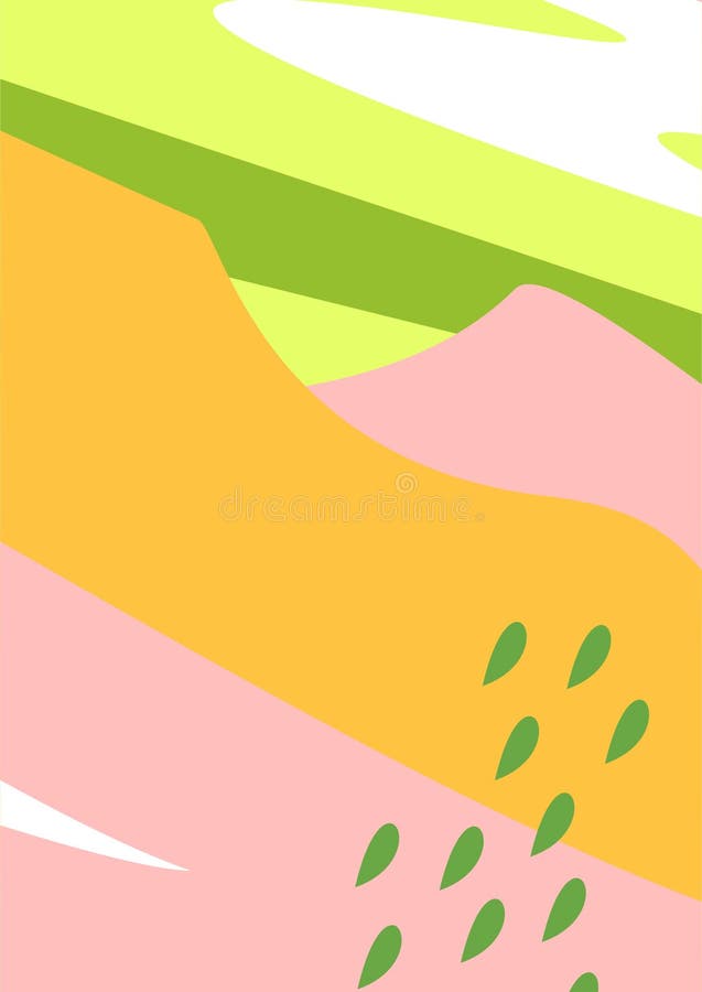 Colorful Simple Abstract Digital Art / Background Stock Illustration ...