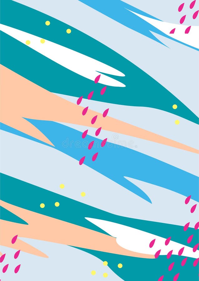 Colorful Simple Abstract Digital Art / Background Stock Illustration ...