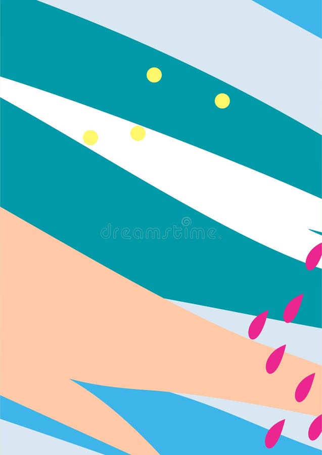 Colorful Simple Abstract Digital Art / Background Stock Illustration ...