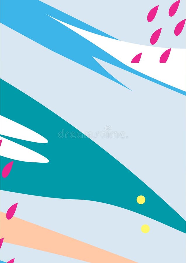 Colorful Simple Abstract Digital Art / Background Stock Illustration ...