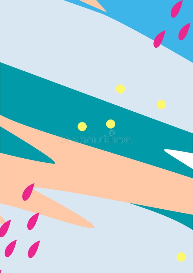 Colorful Simple Abstract Digital Art / Background Stock Illustration ...