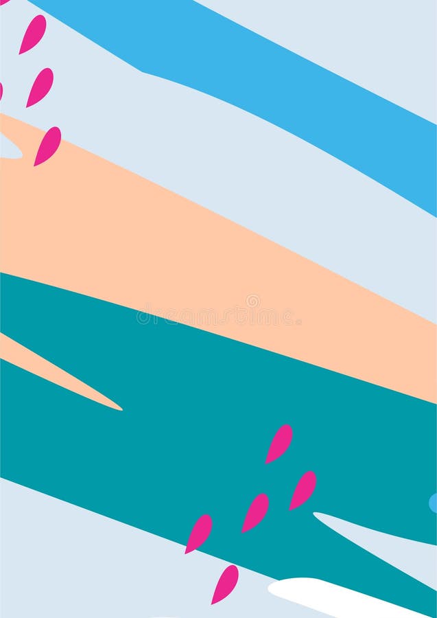 Colorful Simple Abstract Digital Art / Background Stock Illustration ...