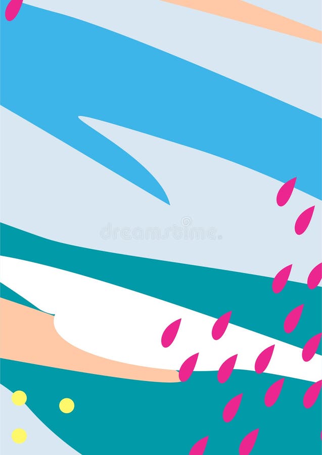 Colorful Simple Abstract Digital Art / Background Stock Illustration ...