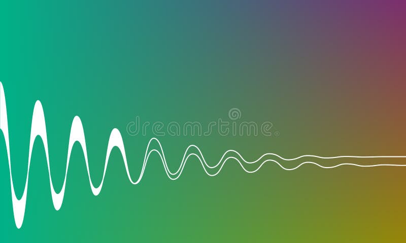 Colorful Simple Background With White Waves, Tech Shapes. Vector ...