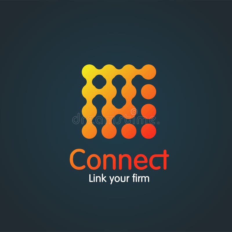 Colorful Simple `connection` Illustration on Blue, Vector Stock Vector ...