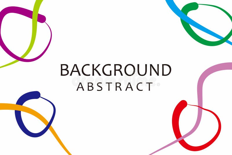Colorful Simple Ink Style Curves Background Vector Stock Vector ...